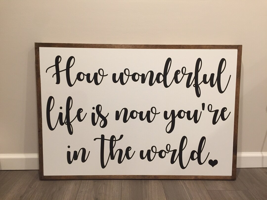 How Wonderful Life Is - Etsy