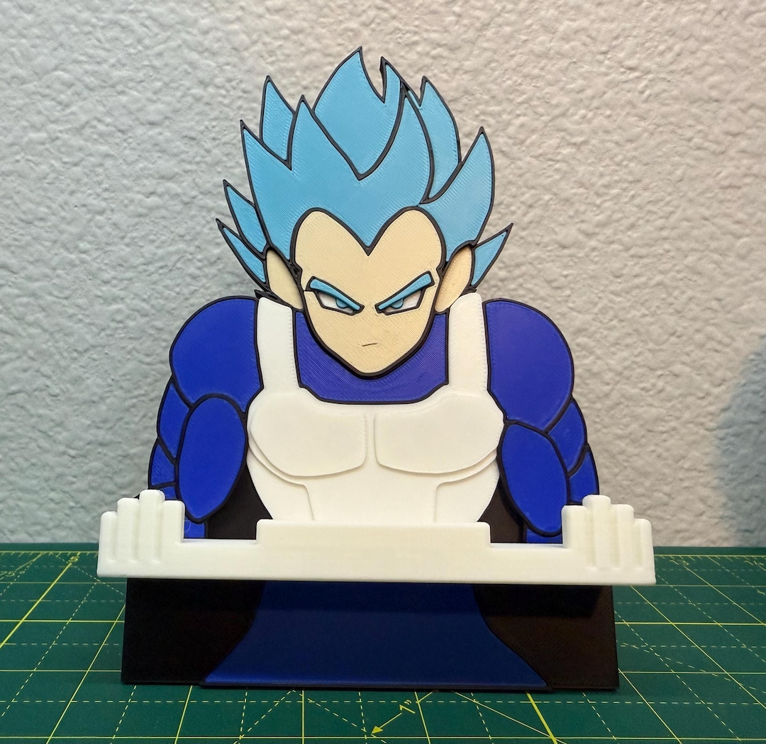 Vegeta DBZ Super Saiyan God/blue Cell Phone Desktop Stand, Dragonball Z ...