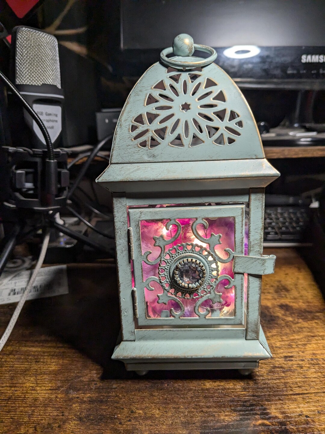 Mini Furby Furblet Hip-bop Teal Rustic Looking Lantern Lighted Custom ...
