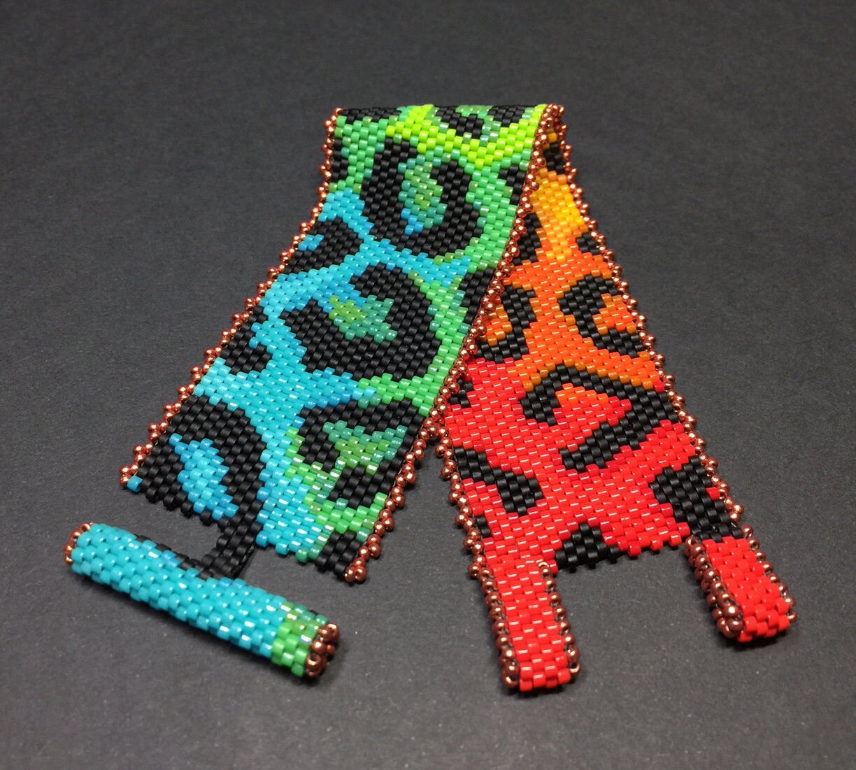 PATTERN - Single Peyote - Rainbow Cheetah Print Bracelet - Etsy