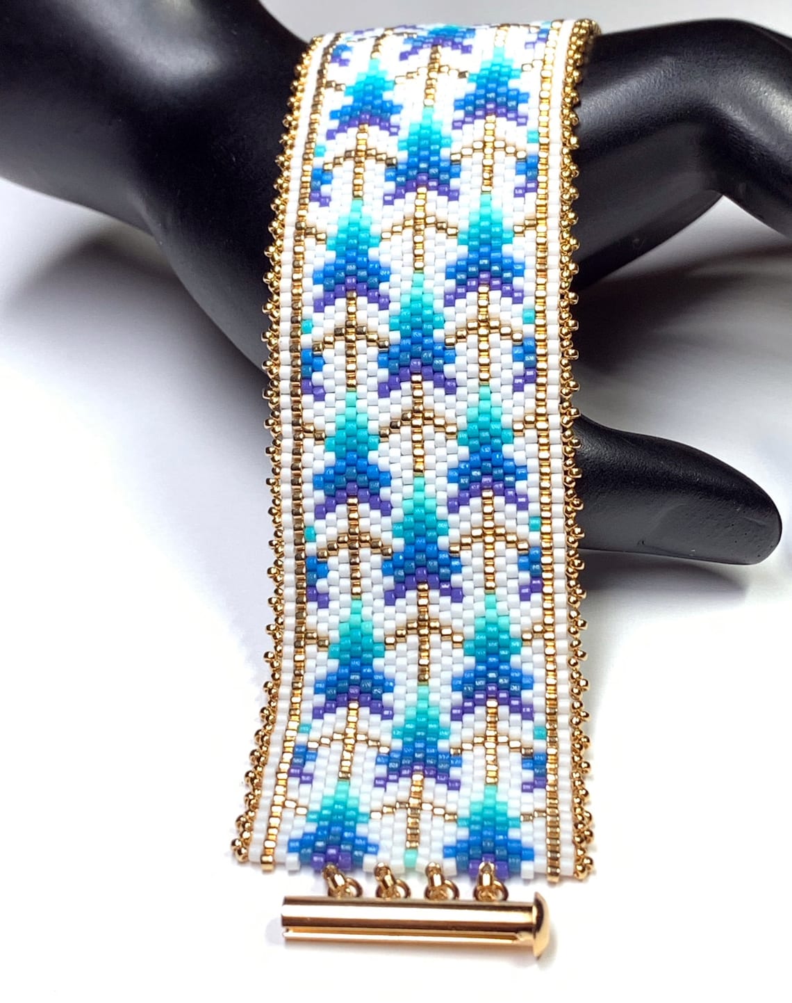 PATTERN Single Peyote Geometric Arrows Bracelet | Etsy