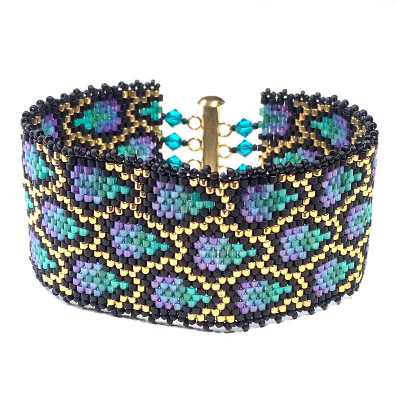 PATTERN Single Peyote Dragon Scales Reversed Bracelet - Etsy