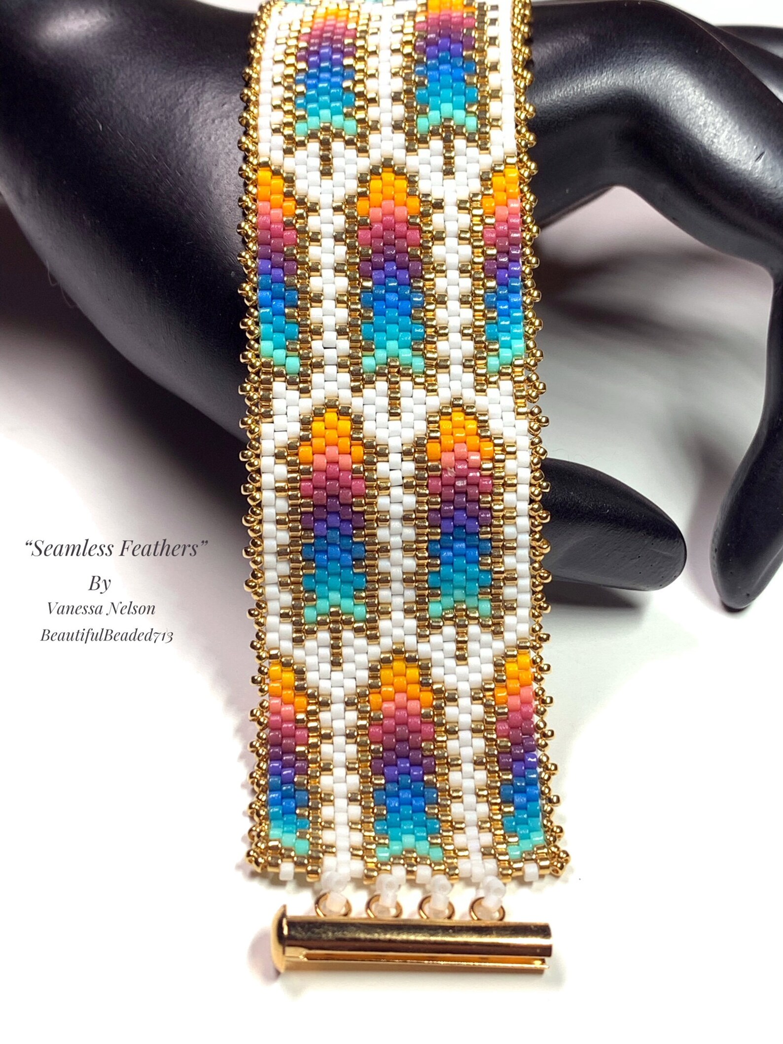 PATTERN Single Peyote Seamless Feathers Bracelet - Etsy