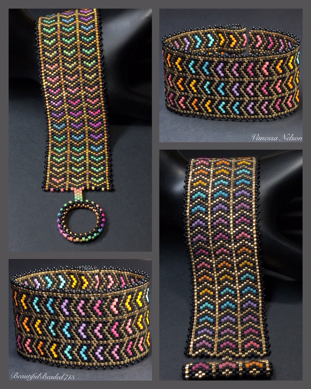 PATTERN - Single Peyote - Diagonal Arrows Bracelet - Etsy