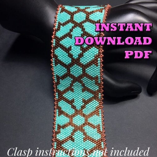 PATTERN Single Peyote Daisy Chain Diamonds Bracelet | Etsy