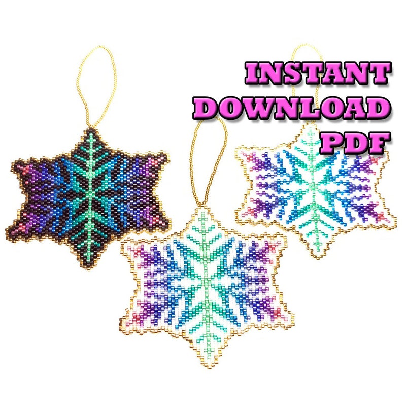 Beaded Snowflake Pattern - Etsy