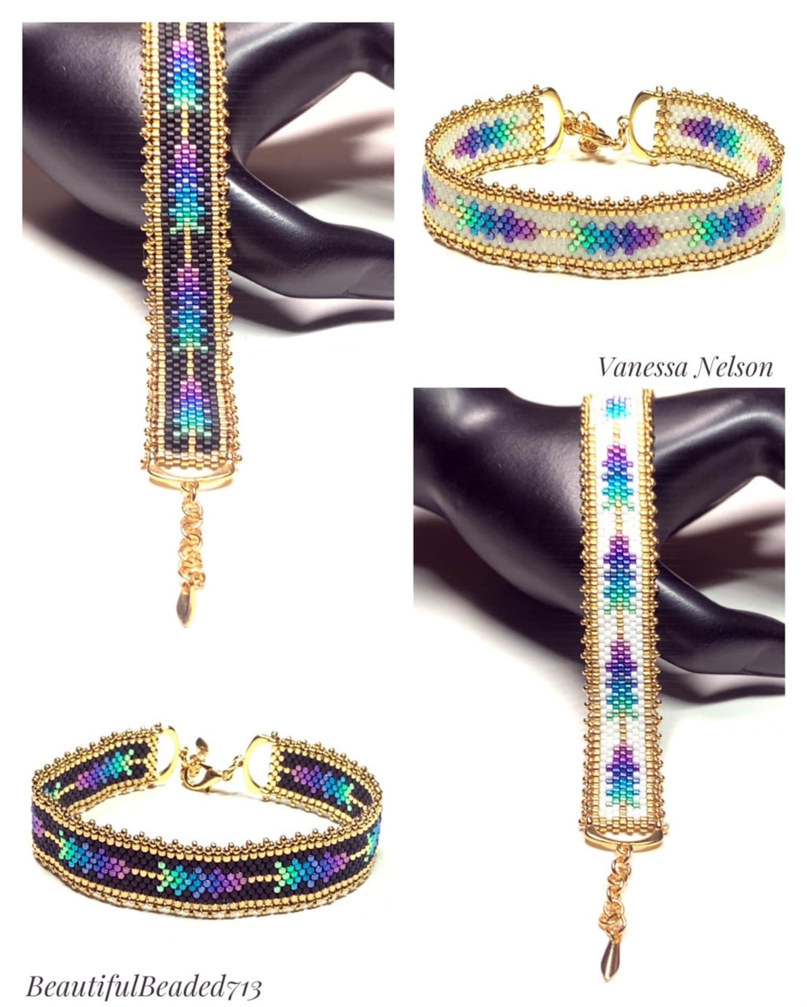 PATTERN Single Peyote Elongated Feathers Bracelet - Etsy