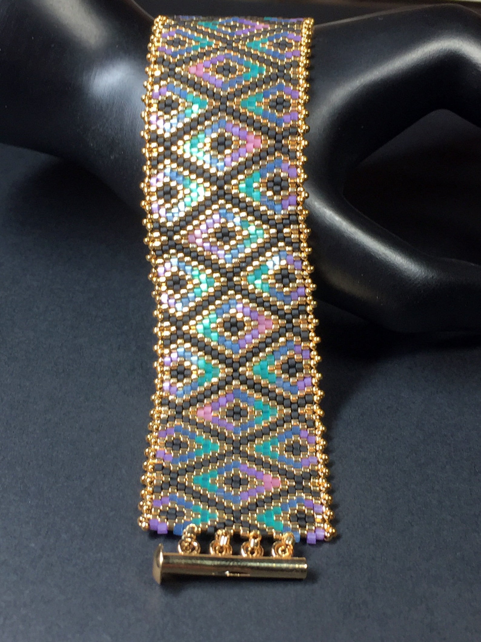 PATTERN Single Peyote Diamond Pathways Bracelet | Etsy