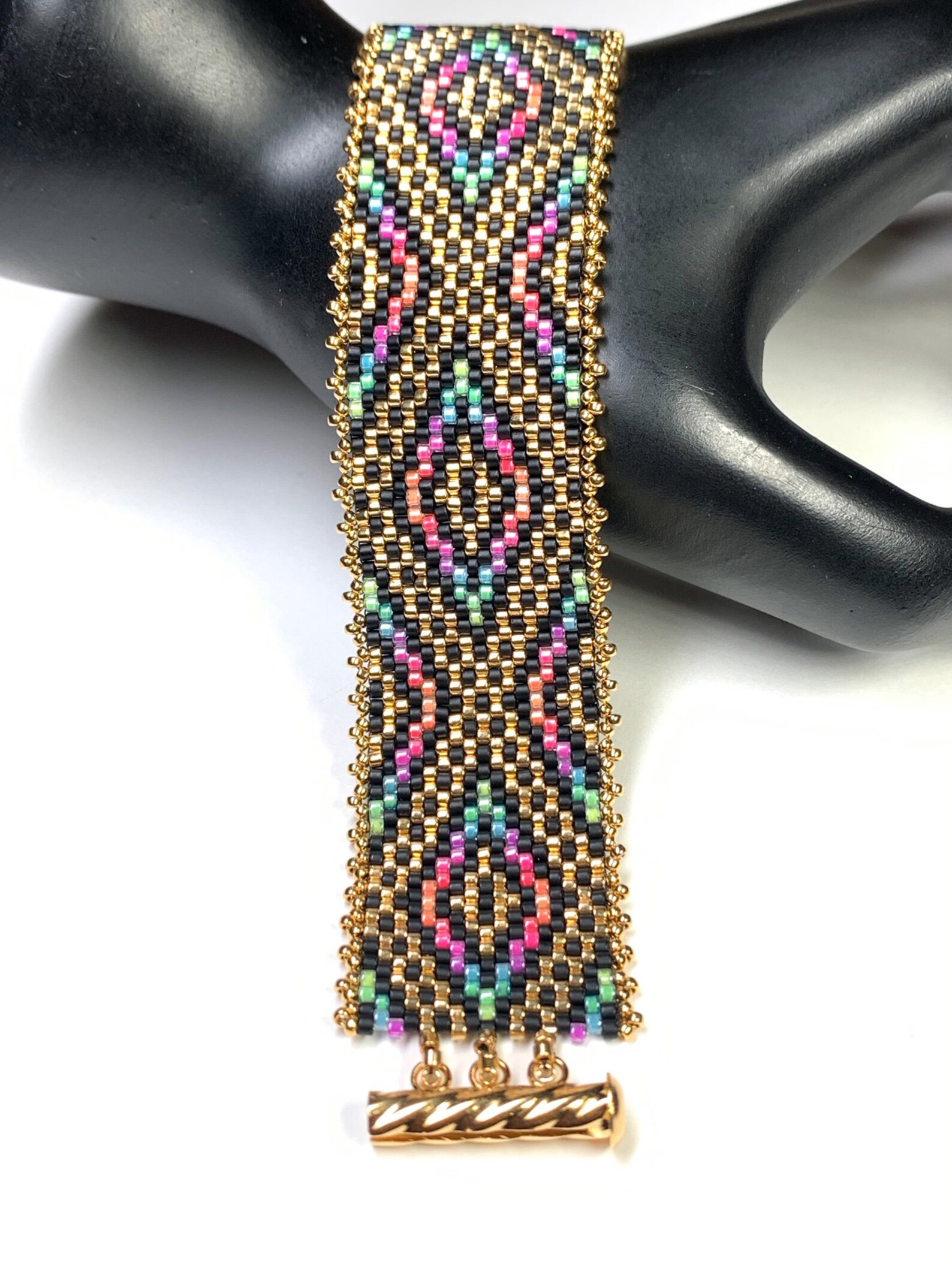 PATTERN - Single Peyote - Daisy Chain Diamonds Bracelet - Etsy