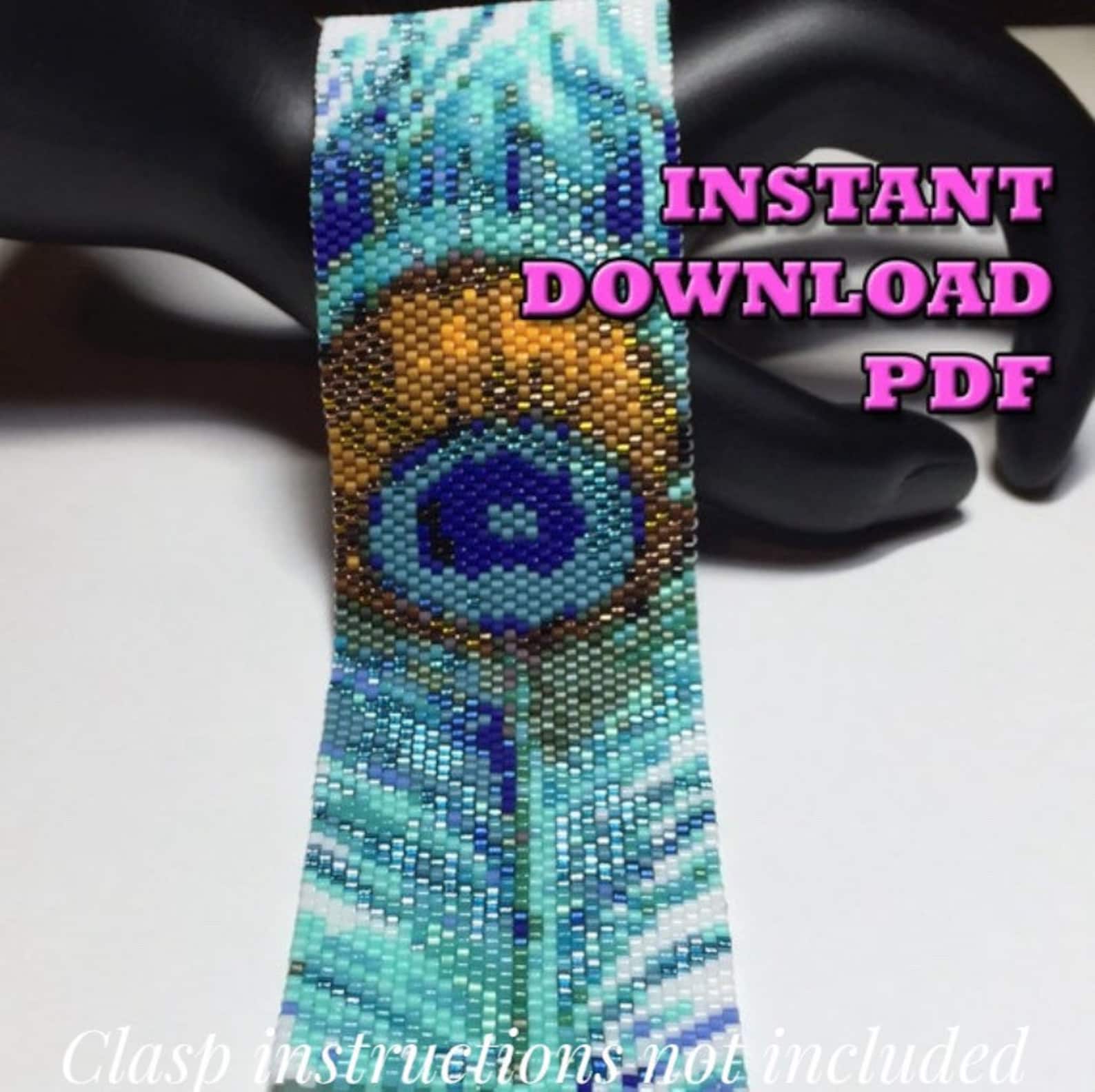 PATTERN Single Peyote Peyote Fancy Peacock Feather - Etsy