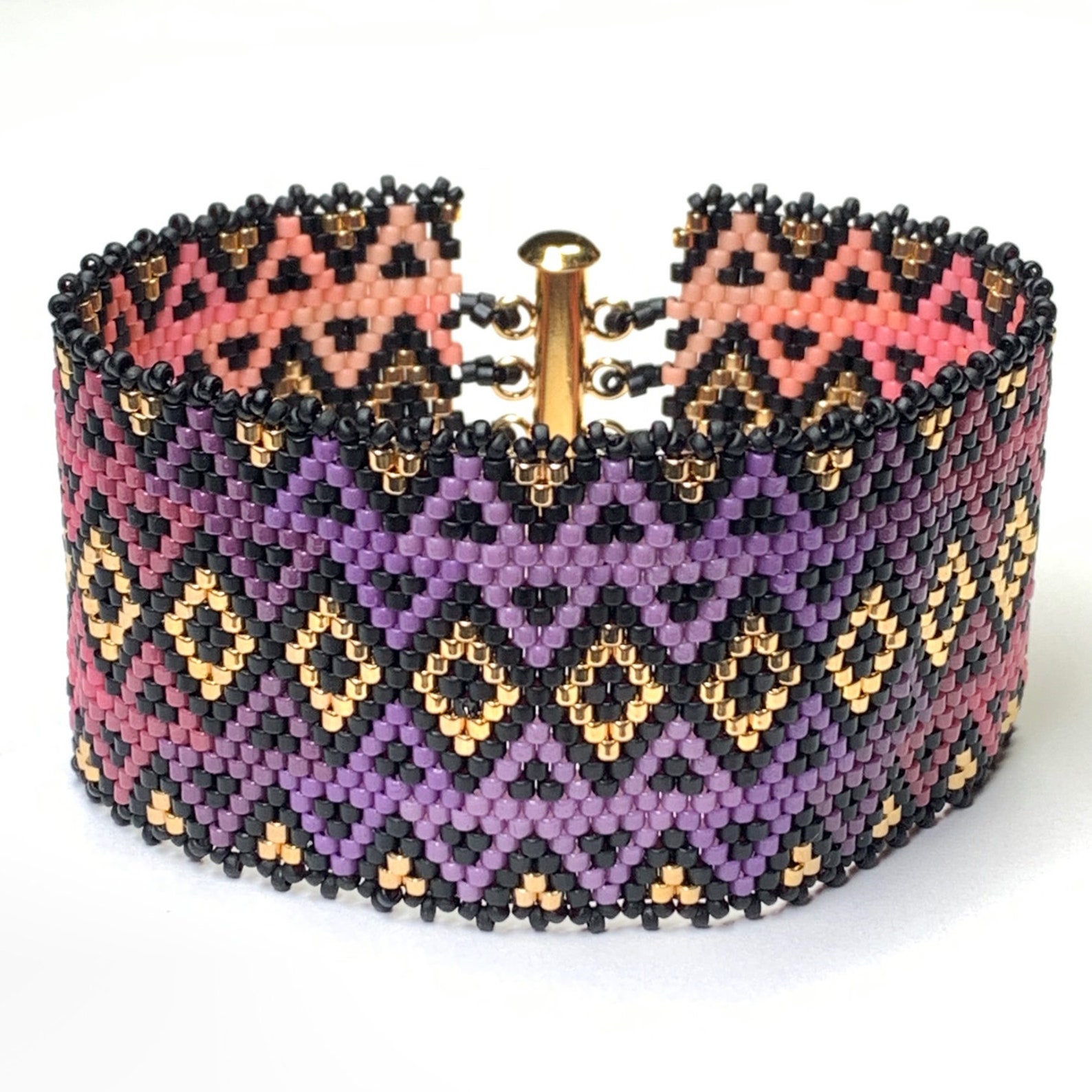 PATTERN Single Peyote Ombre Diamonds Bracelet - Etsy