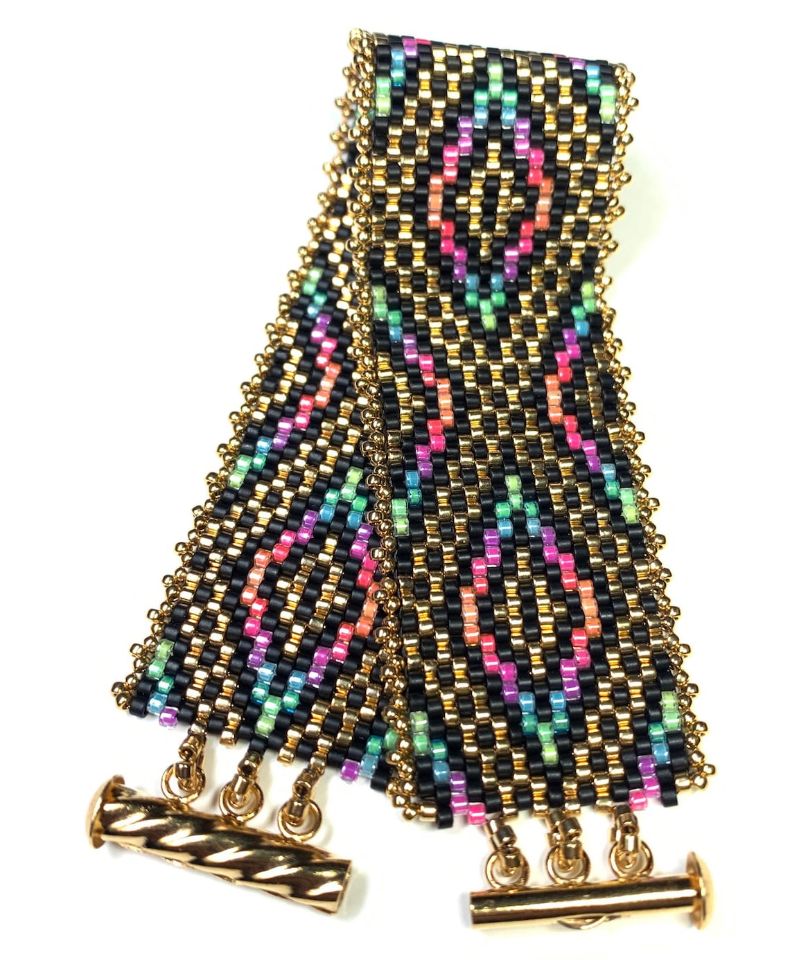 PATTERN - Single Peyote - Daisy Chain Diamonds Bracelet - Etsy