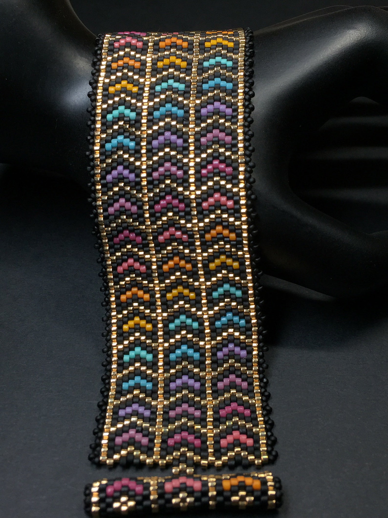PATTERN - Single Peyote - Diagonal Arrows Bracelet - Etsy