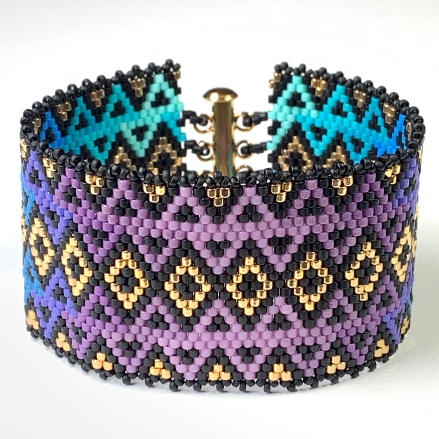 PATTERN Single Peyote Ombre Diamonds Bracelet - Etsy