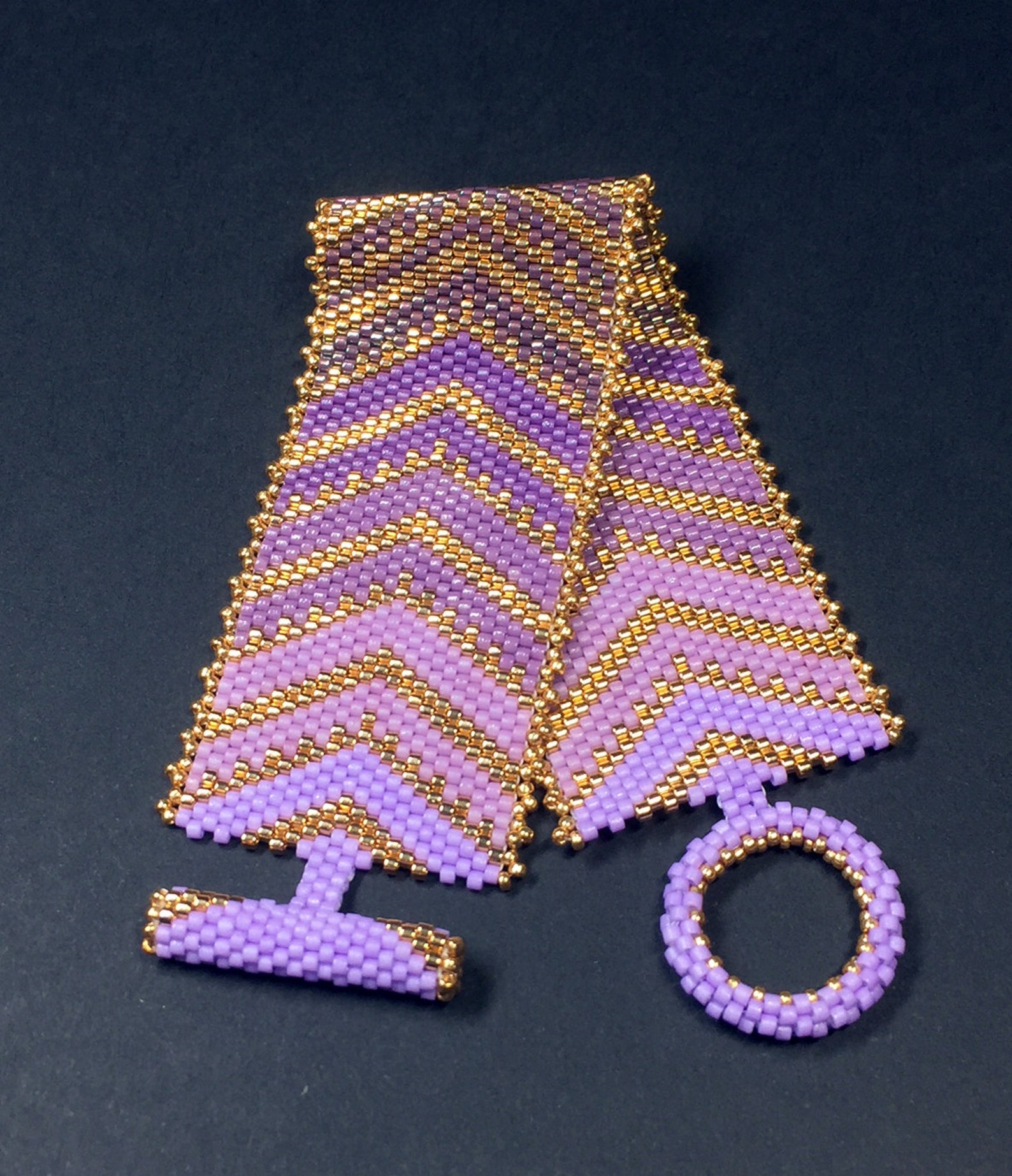 PATTERN - Single Peyote - Chevron Lace Bracelet - Etsy