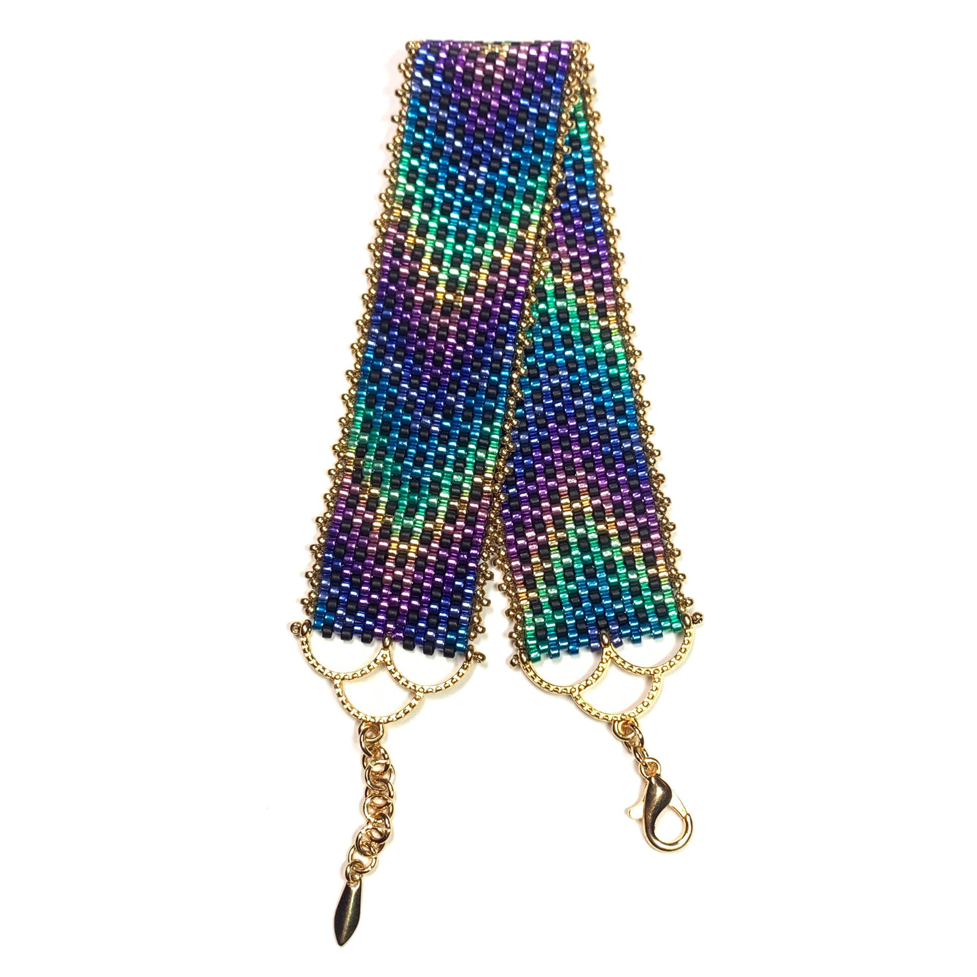 PATTERN - Single Peyote - Chevron Grid Bracelet - Etsy