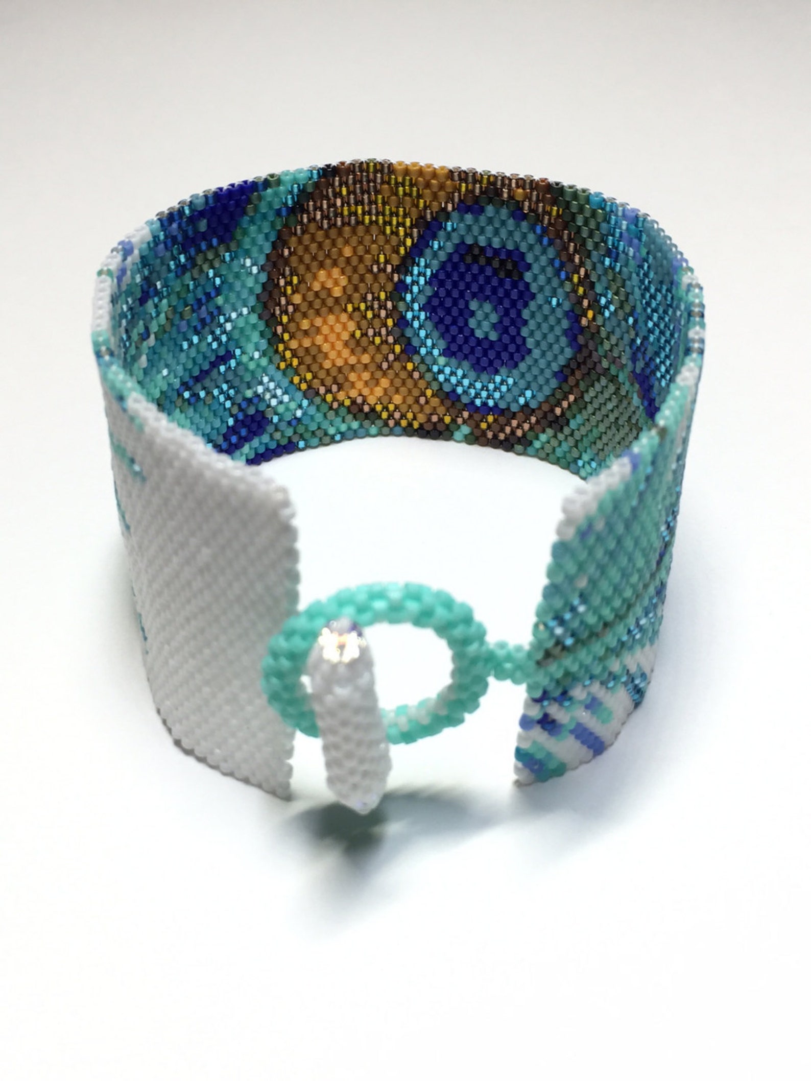 PATTERN Single Peyote Peyote Fancy Peacock Feather - Etsy