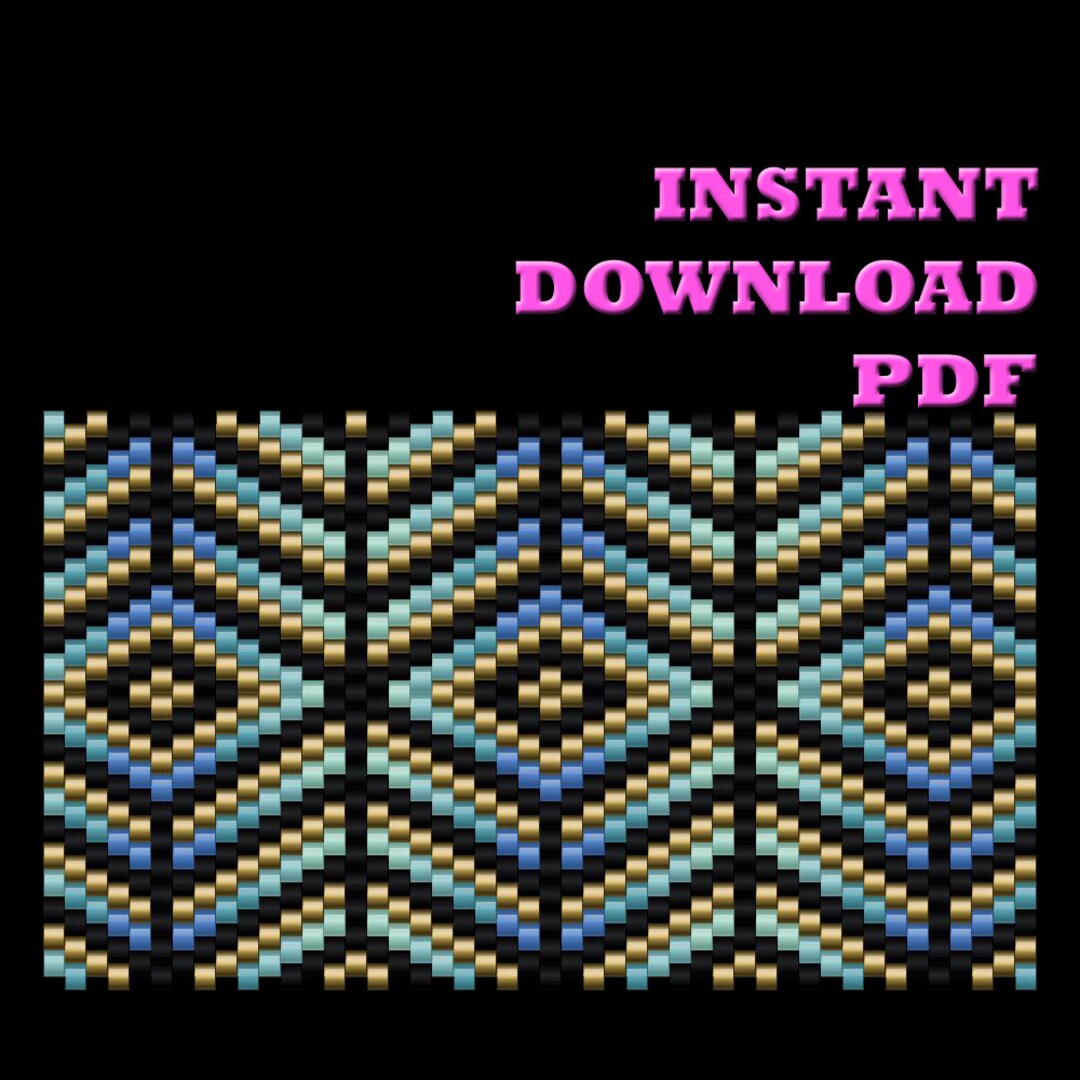 PATTERN Single Peyote Geometric Peacock Feathers Pen Wrap - Etsy