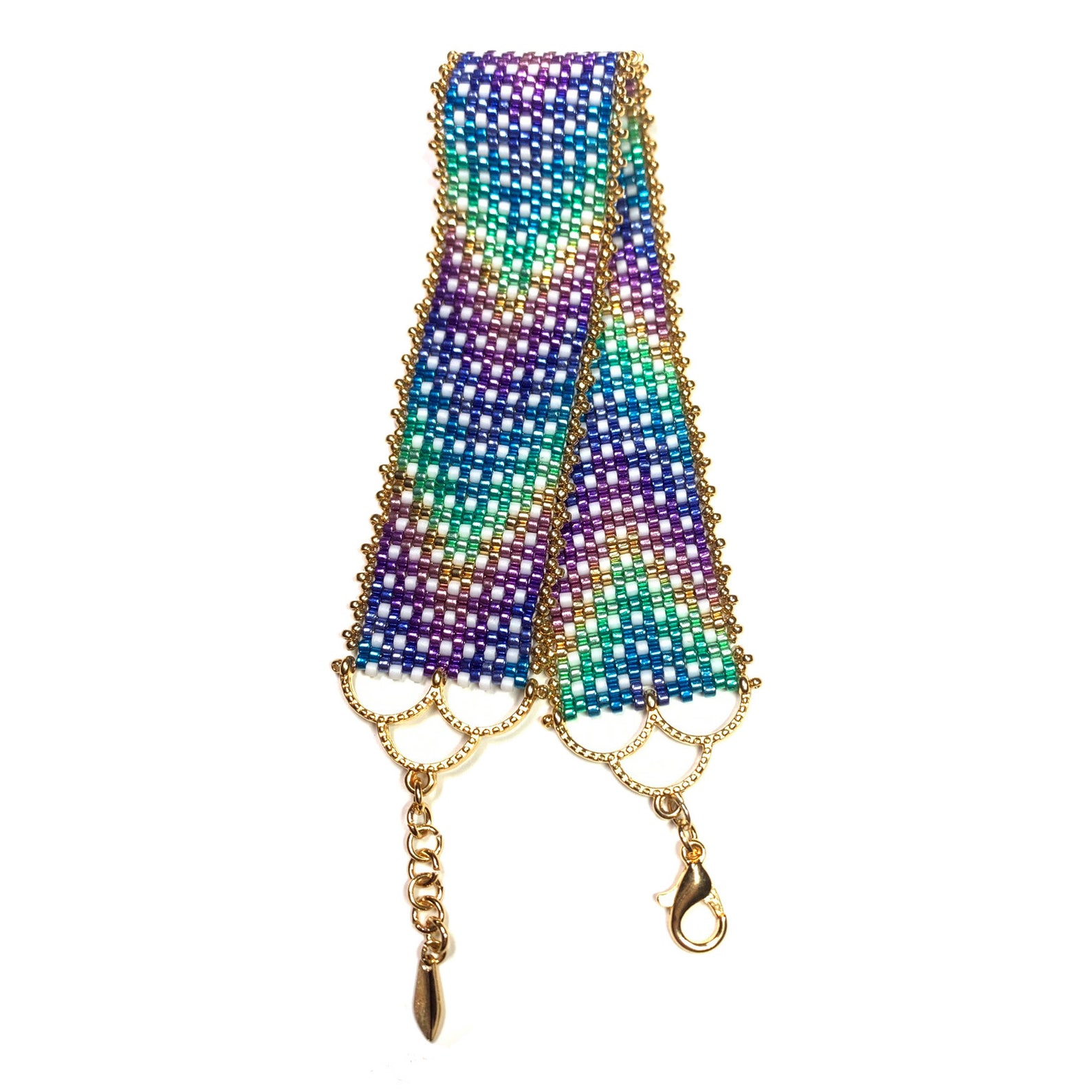 PATTERN - Single Peyote - Chevron Grid Bracelet - Etsy