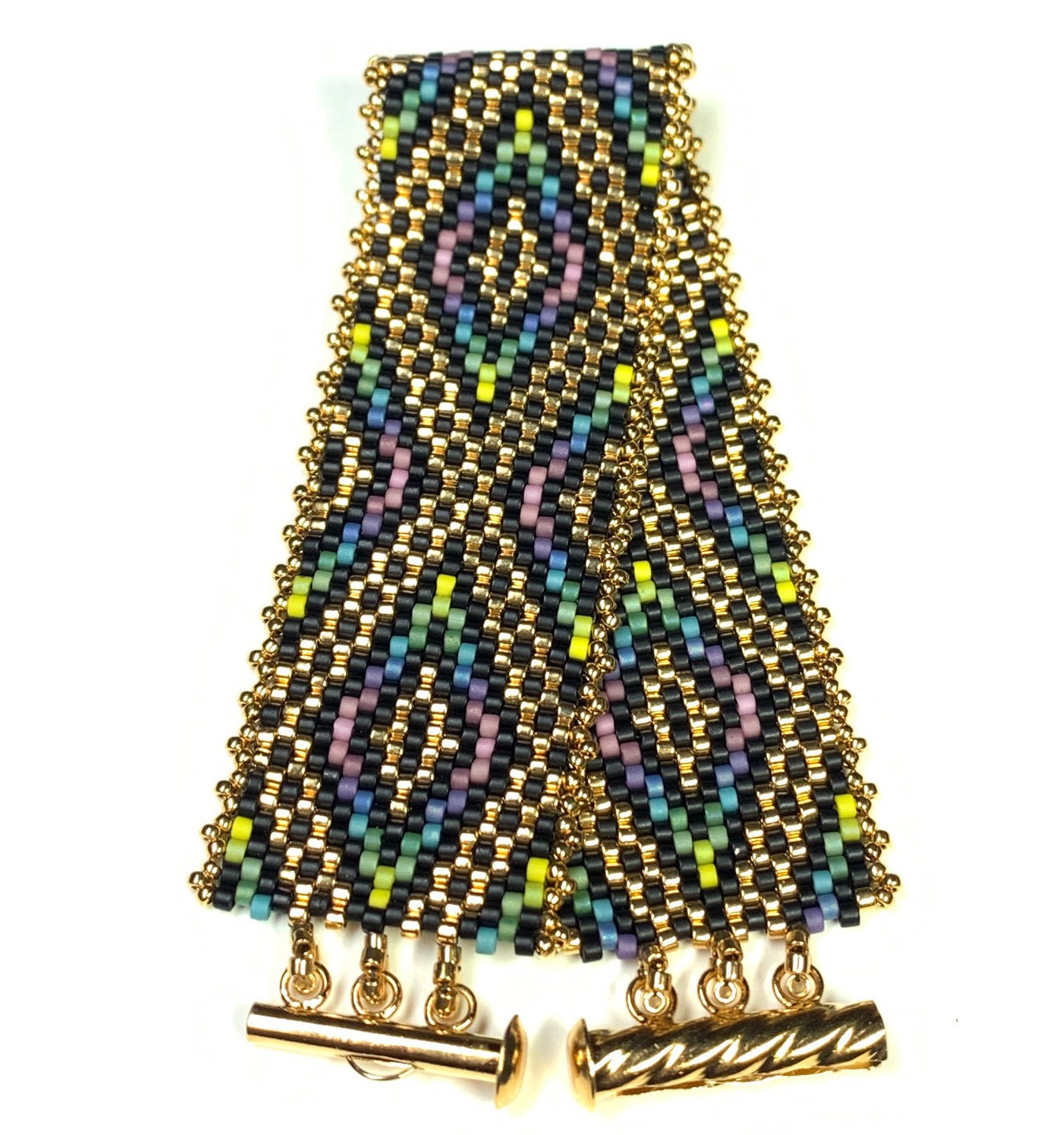 PATTERN - Single Peyote - Daisy Chain Diamonds Bracelet - Etsy