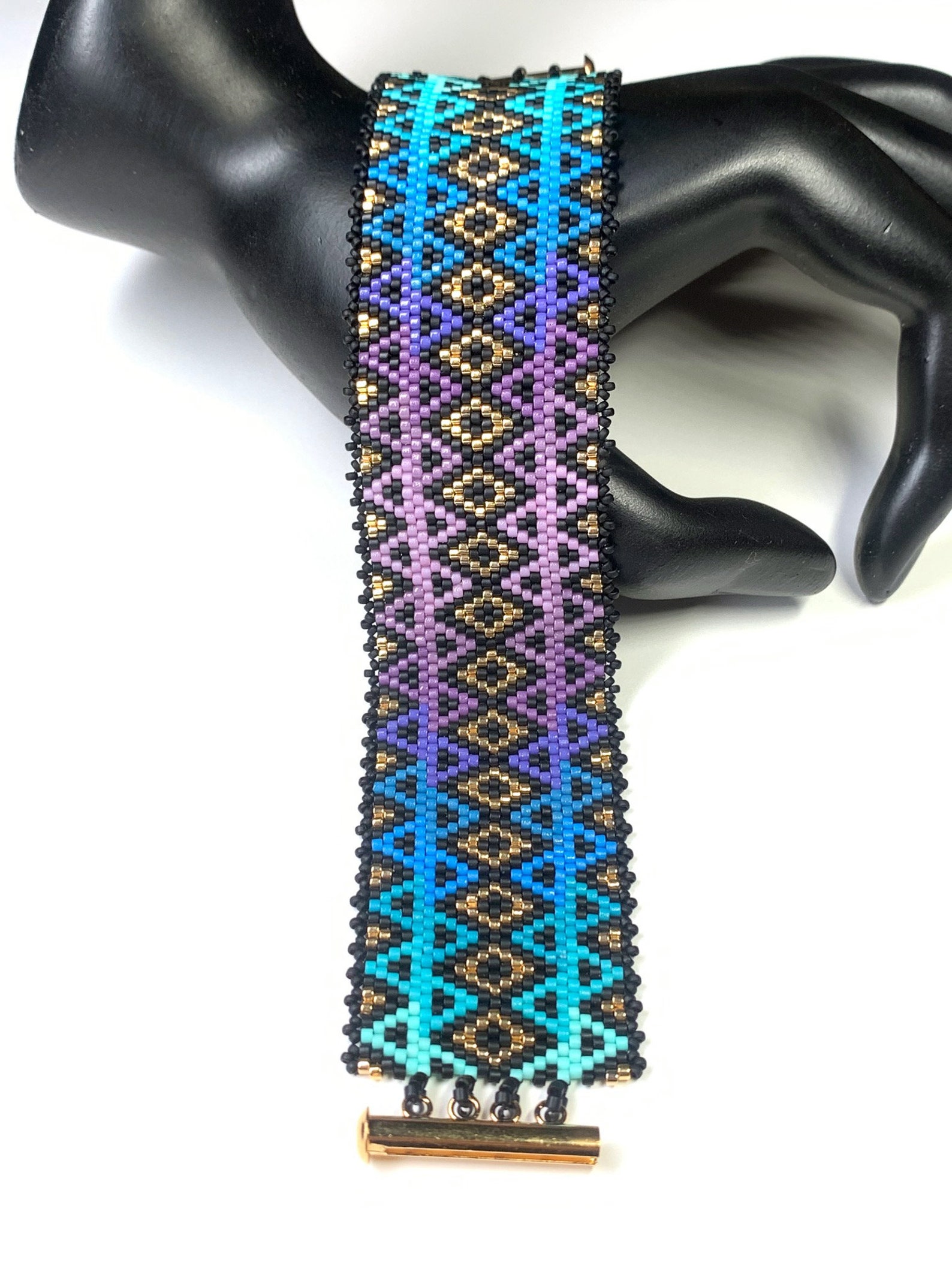 PATTERN Single Peyote Ombre Diamonds Bracelet - Etsy
