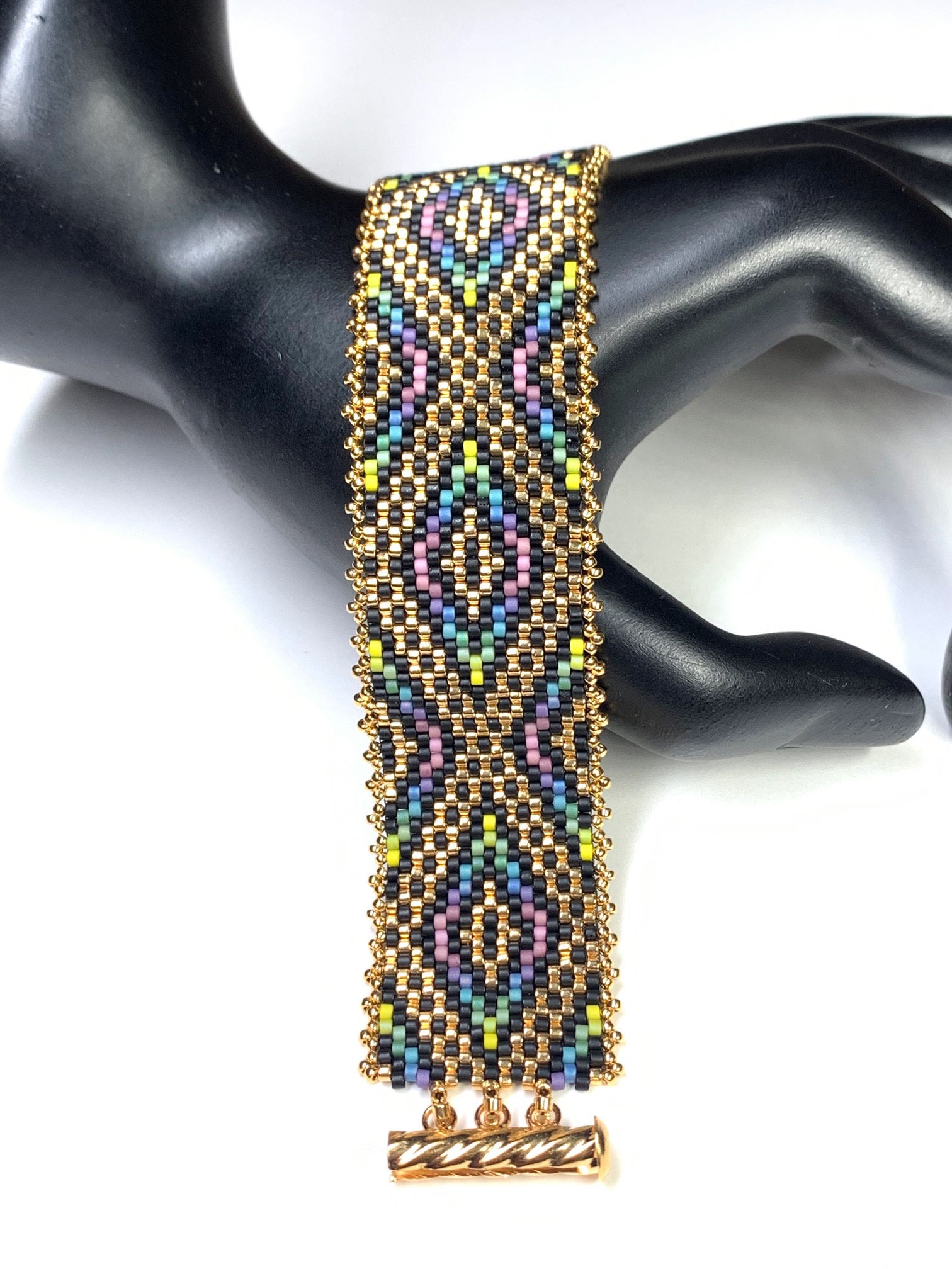 PATTERN - Single Peyote - Daisy Chain Diamonds Bracelet - Etsy Australia