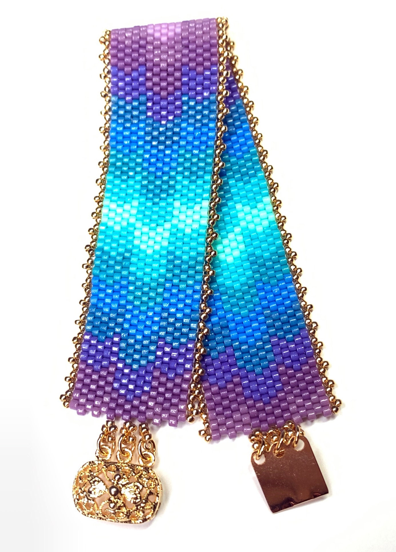 PATTERN - Single Peyote - Quilted Arrows Bracelet - Etsy