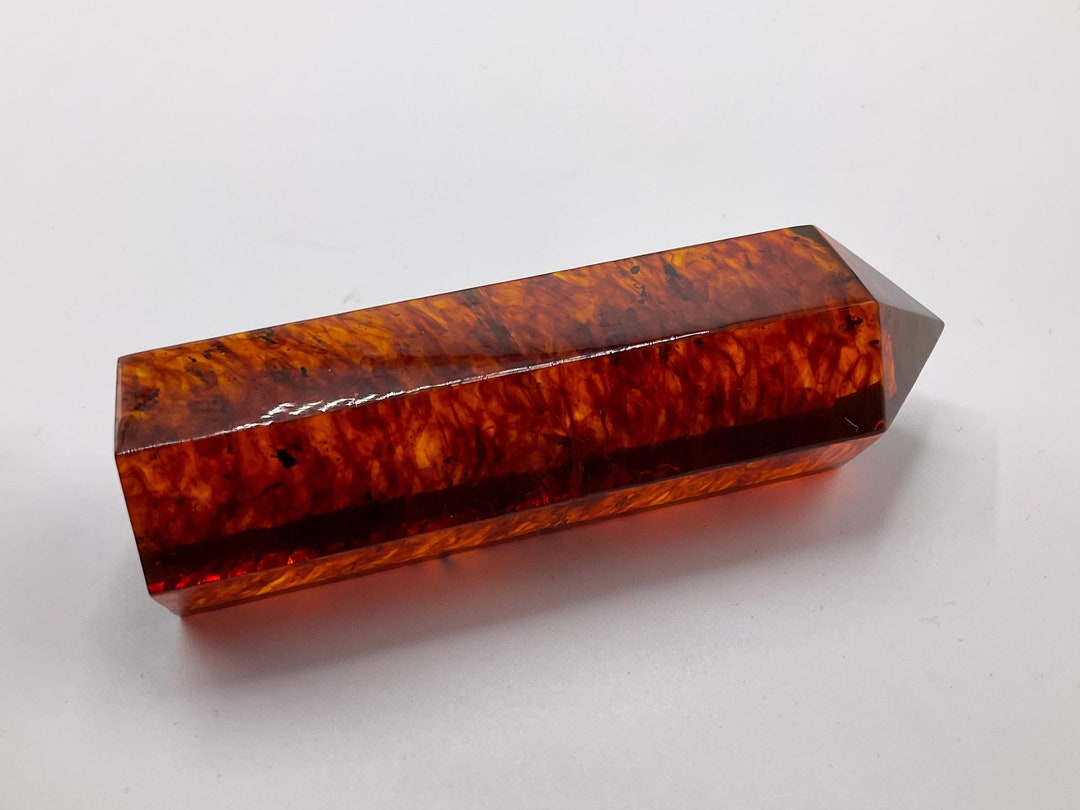 Baltic Amber Pressed Point Crystal Tower - Etsy