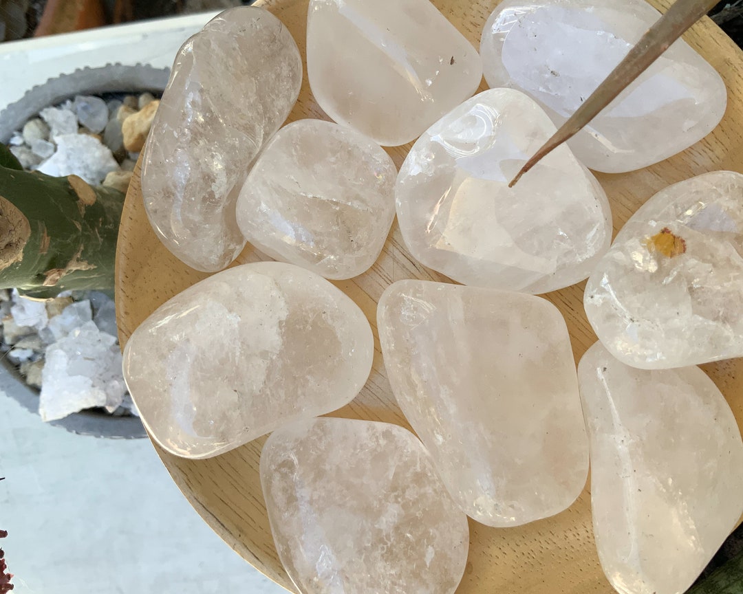 Quartz Tumbled Stone Tumbled Large Quartz Pebble Polished Pocket Stone ...