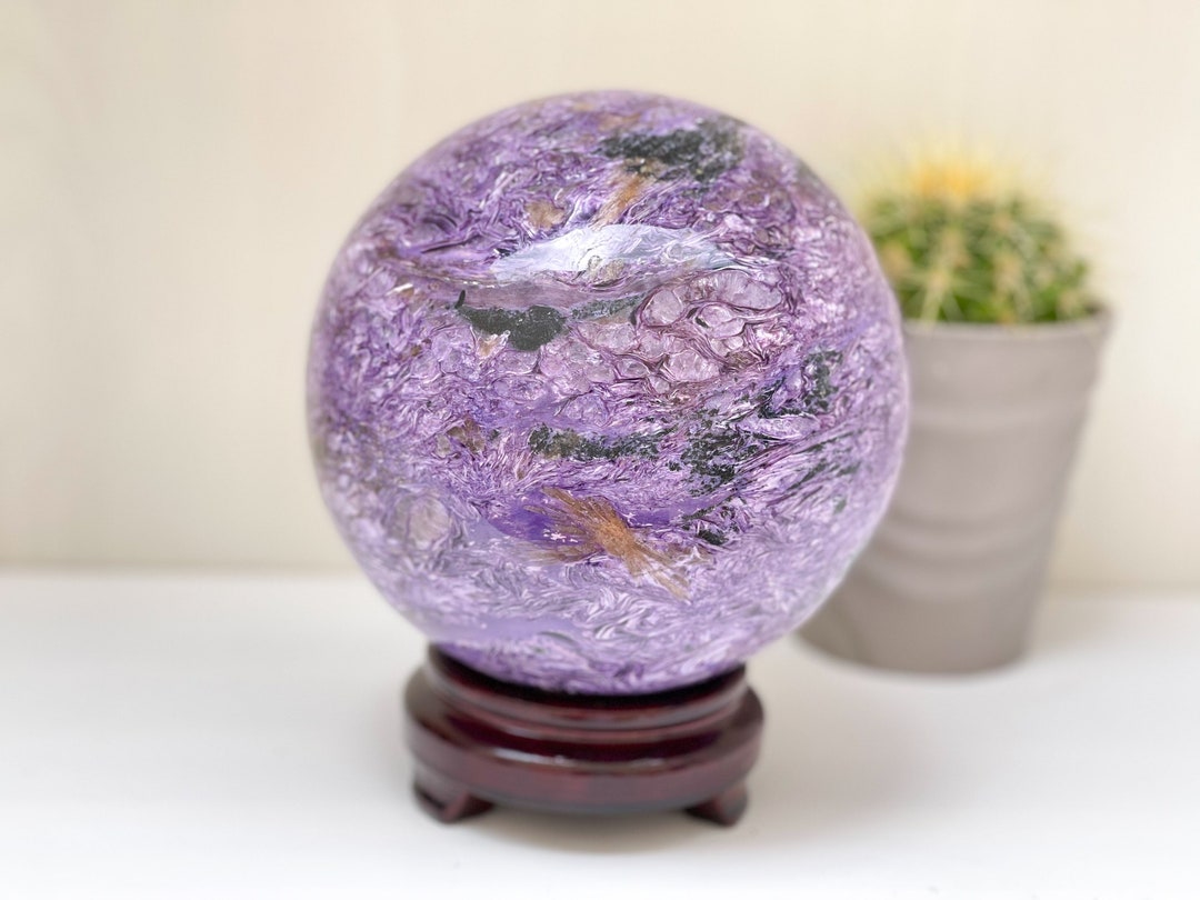 Charoite Sphere Polished Stone - Etsy