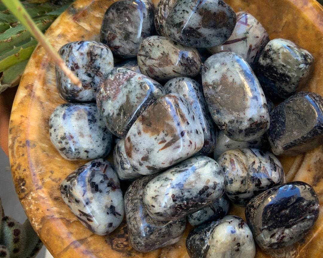 Russian Astrophyllite Tumbled Stone, Polished Pocket Pebble - Etsy