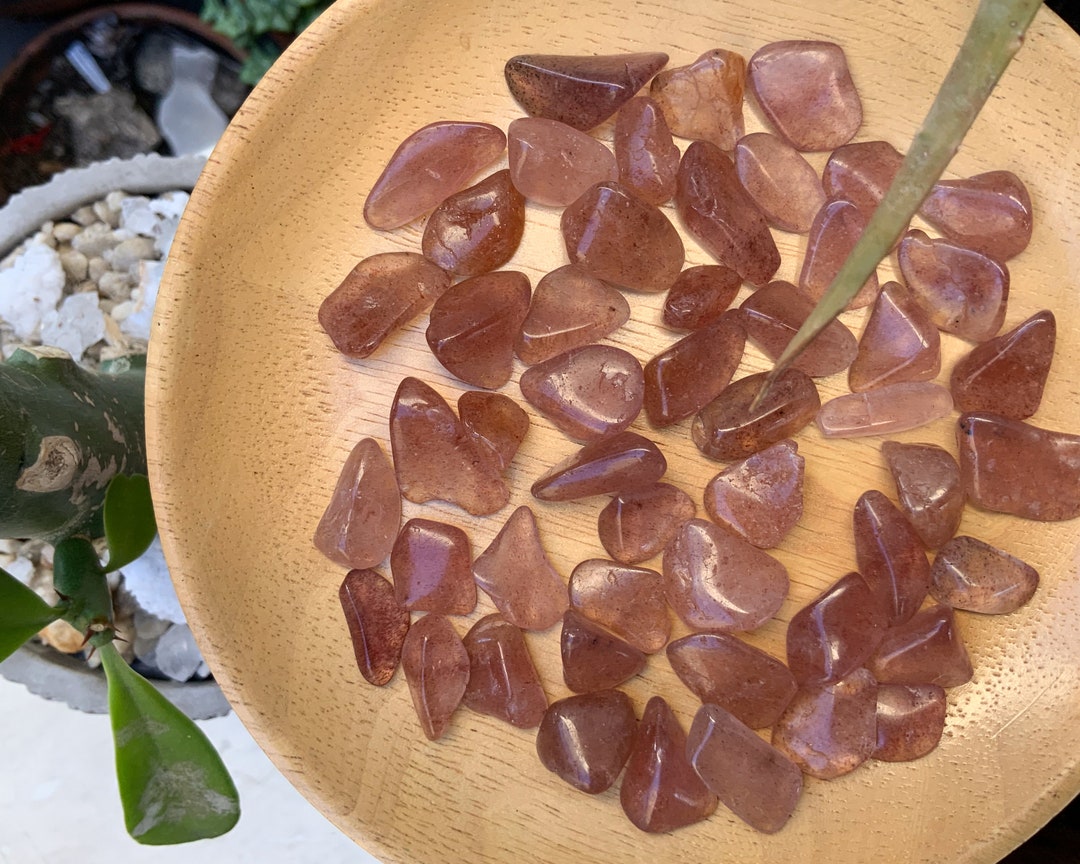 Cherry Tanzberry Quartz Tumbled Stone Tumbled Red Aventurine Pebble ...