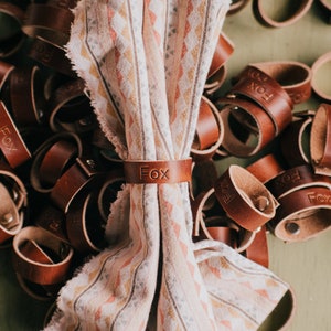 Napkin Rings Set, Leather Personalized Wedding Decor, Table Setting ...