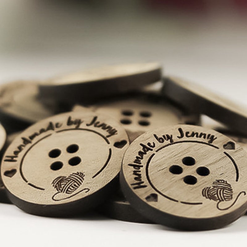 Engraved Wood Button - Etsy