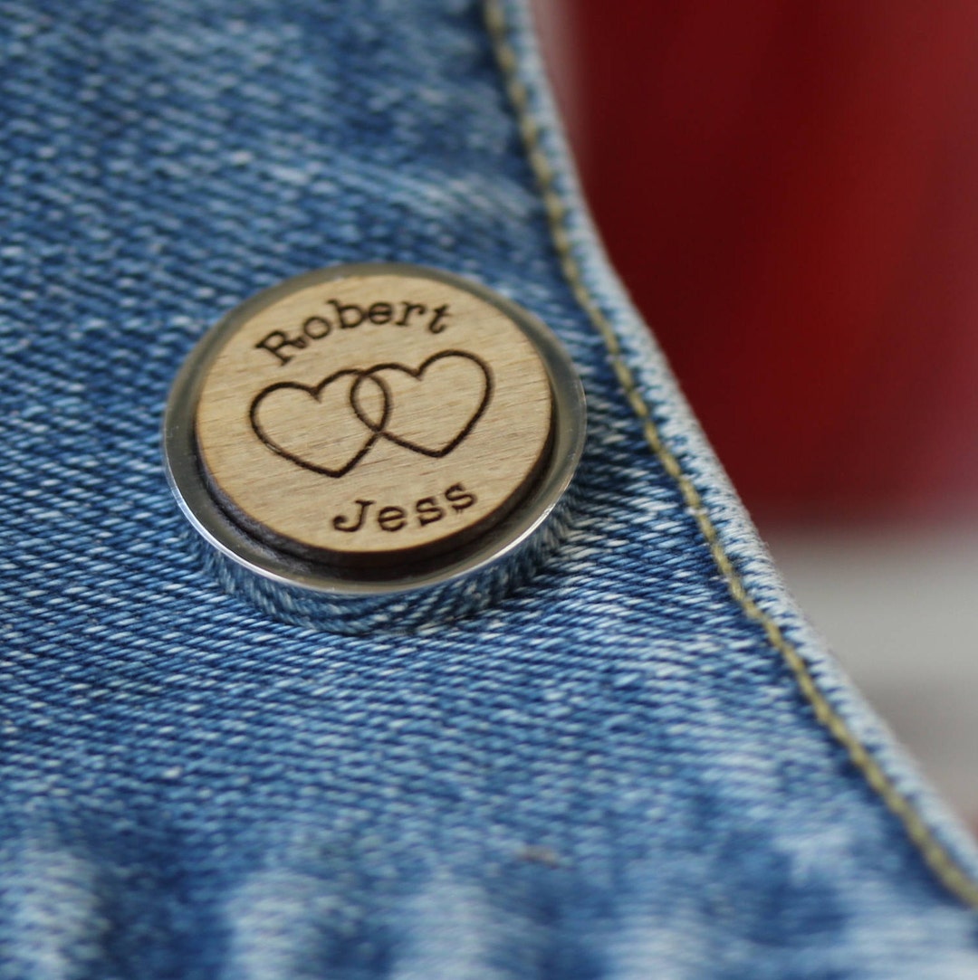 Pins Pin de solapa Corazón solapa novio novia regalo para él su regalo ...