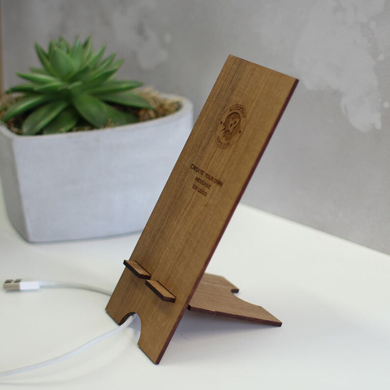 Porte-portable en bois porte-téléphone mobile Cela fait un | Etsy