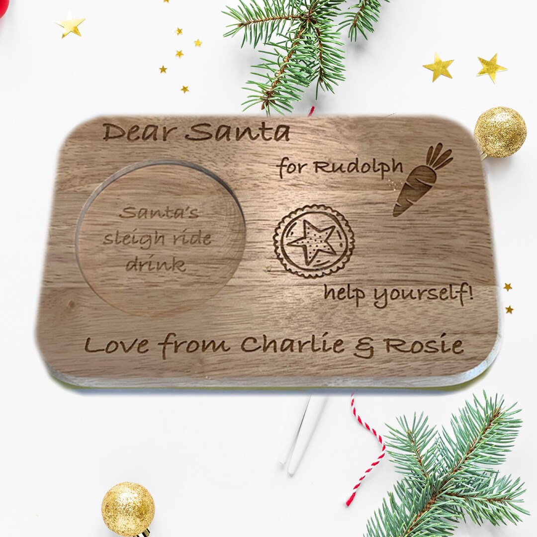 Personalized Christmas Eve Santa Board: Treat Plate for Santa ...