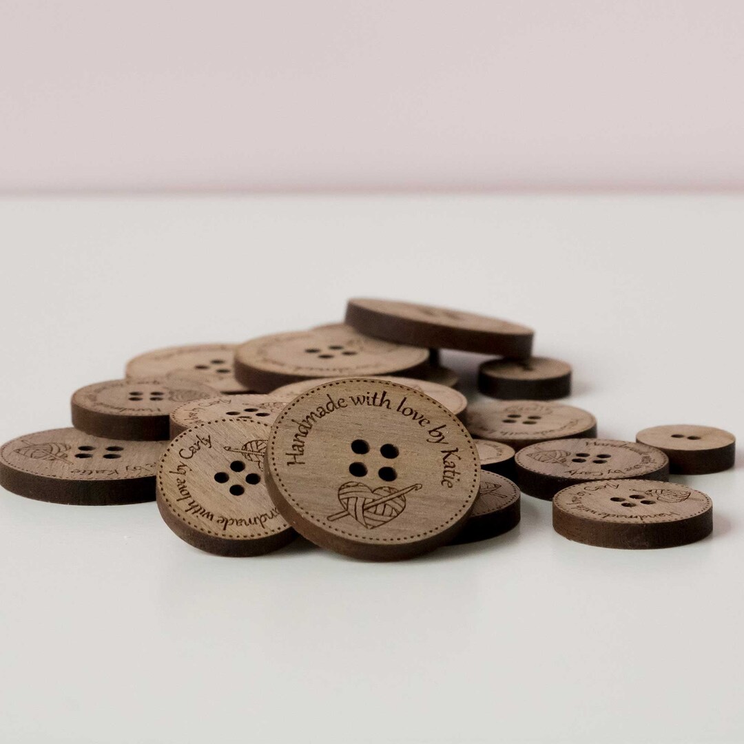 Personalised Buttons for Crochet 1", 3/4" & 1/2" - Personalized ...