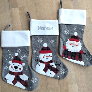 Botte , chaussette de noël personnalisée avec prénom - Etsy France