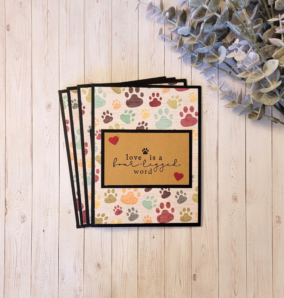 Paw Prints Card Set, Cards for Vets, Dog Cards, Pet Cards, Pet ...