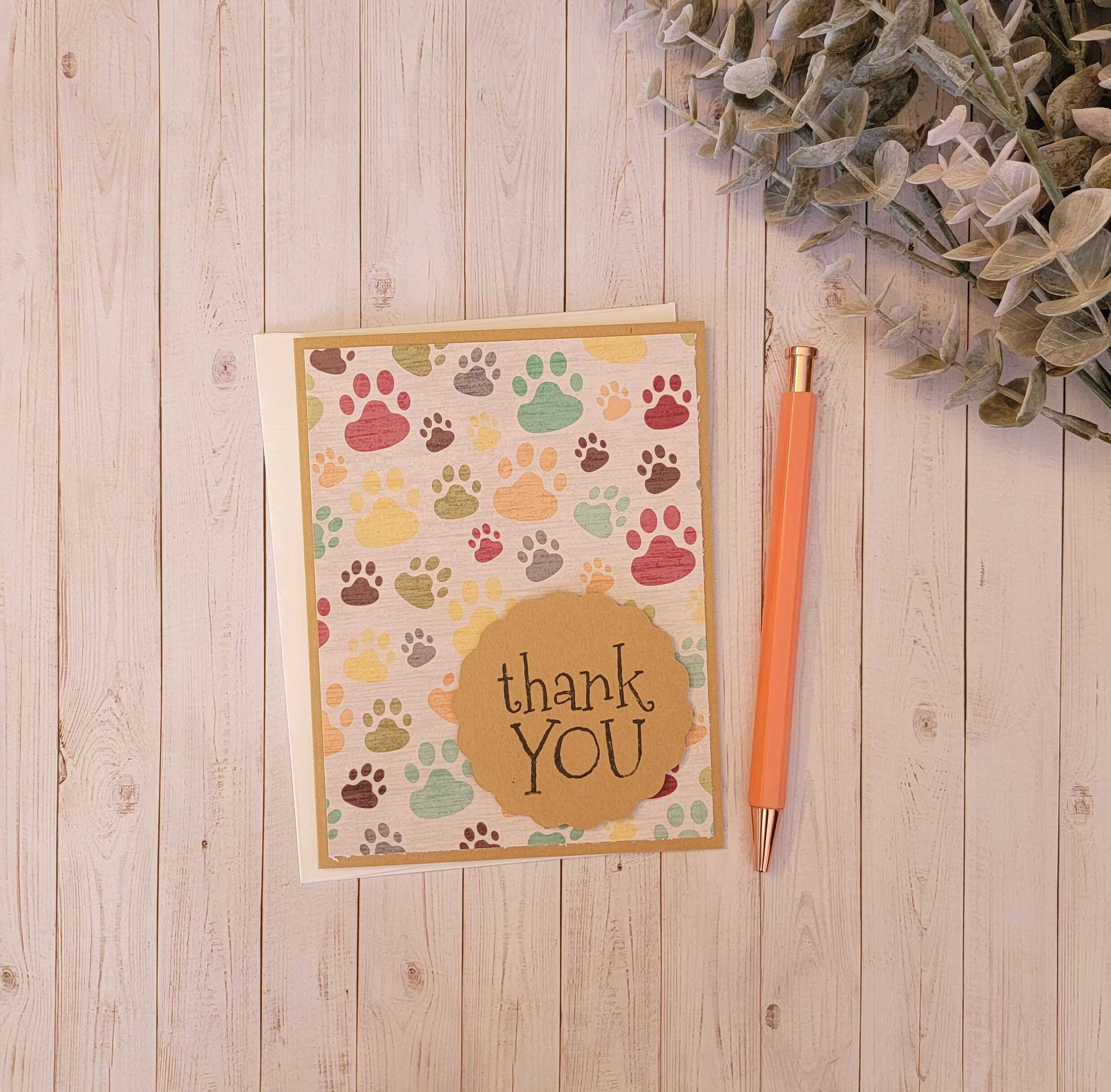 Thank You Paw Prints Card Set Pet Sitting Thank You Cards - Etsy