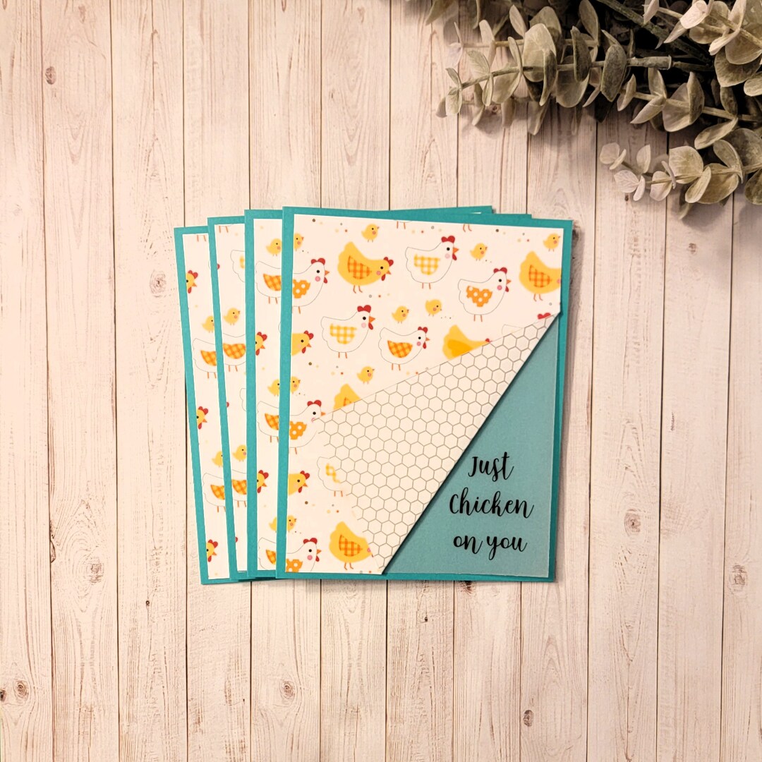 Chicken Note Card Set, Just Chicken on You, Friendship Card Set ...