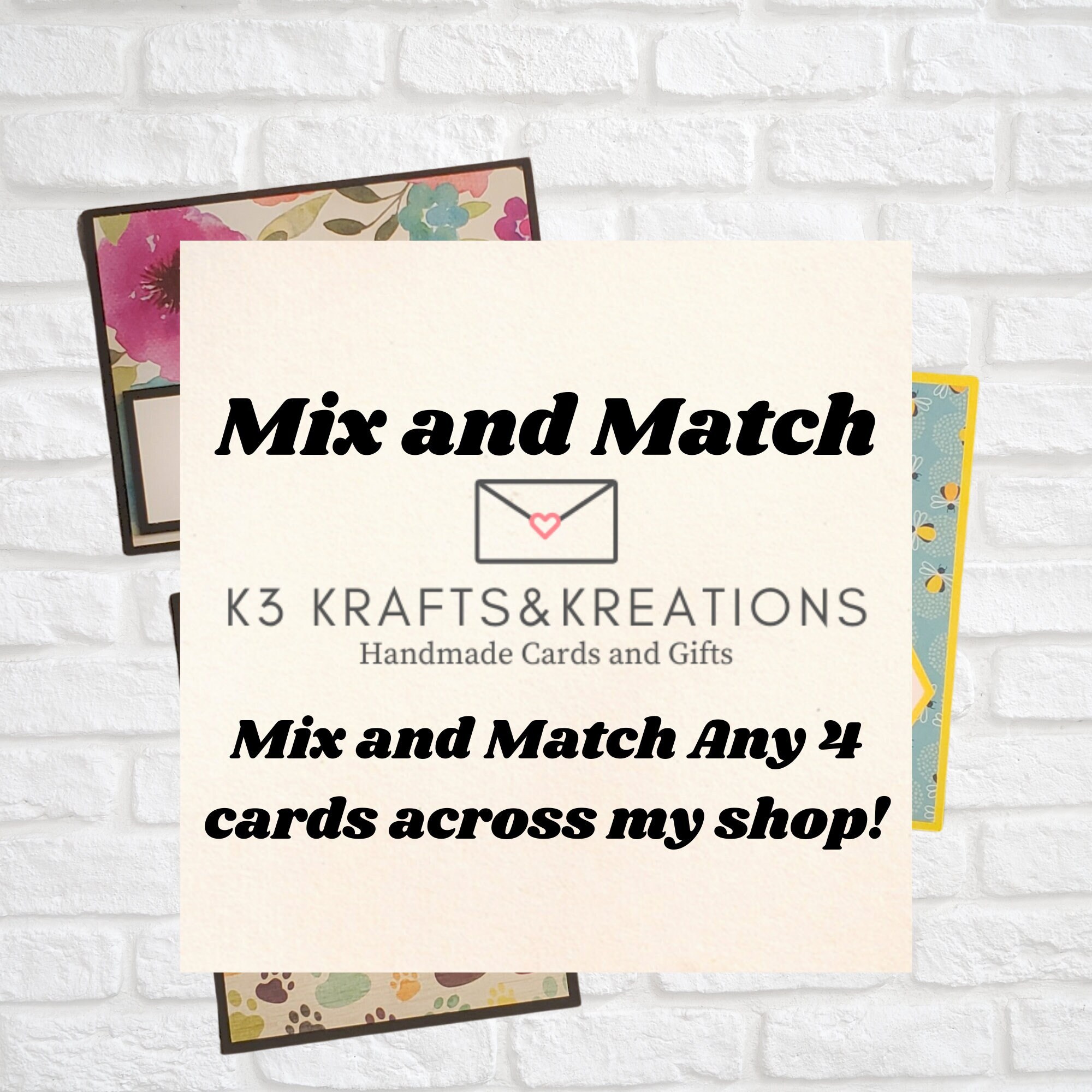 Mix and Match Card Pack Assorted Card Set Make Your Own Card - Etsy
