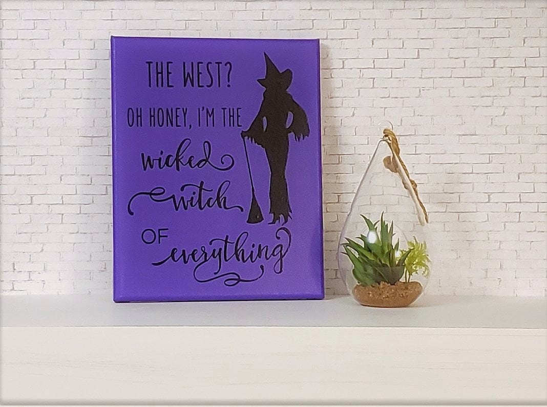 Wicked Witch of Everything Canvas Sign Halloween Decor - Etsy