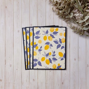 Blank Note Cards With Envelopes, Set of 4, Lemons, Stationary Gifts for ...