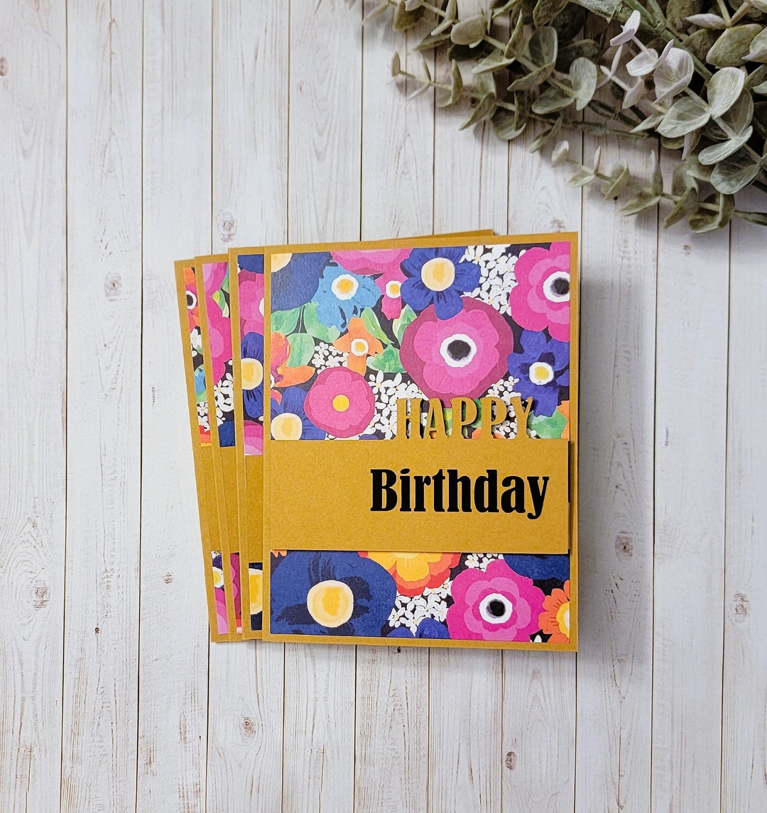Bright Floral Birthday Card for Her, Women's Birthday, Flower Birthday ...