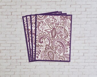 Paisley Note Cards - Etsy