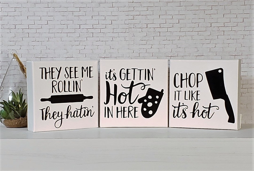 Cooking Rap Canvas Signs, Kitchen Signs, Gifts for Cooks, Gifts for Her ...