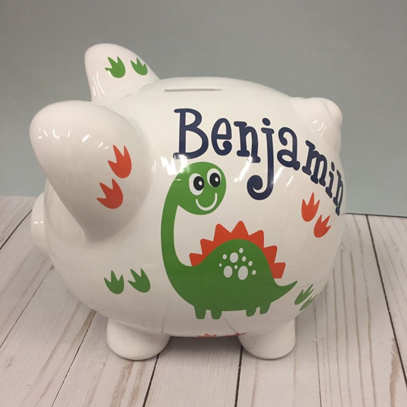 Dinosaur Piggy Bank - Etsy