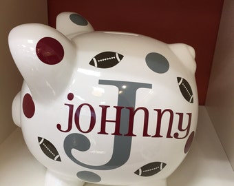 Football Piggy Bank | Etsy
